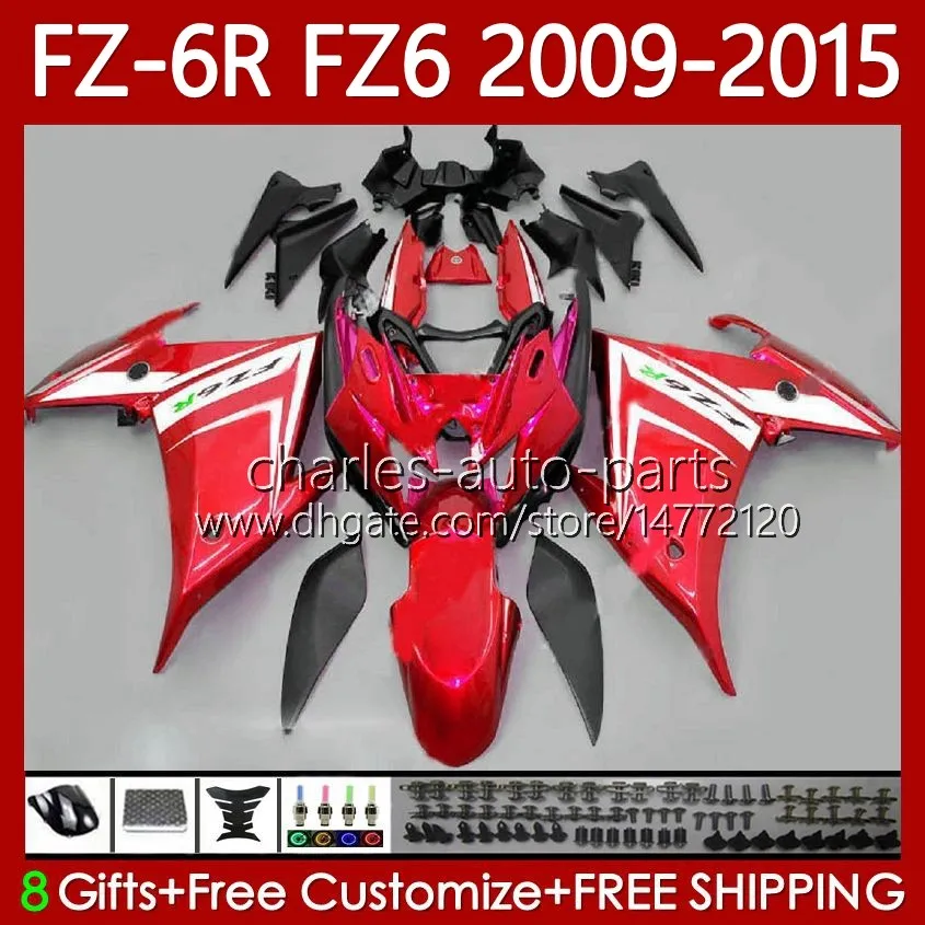 OEM Red Metal Body Kit for YAMAHA FZ6N FZX6R/FZ600 09-15 - 103No.49 ...