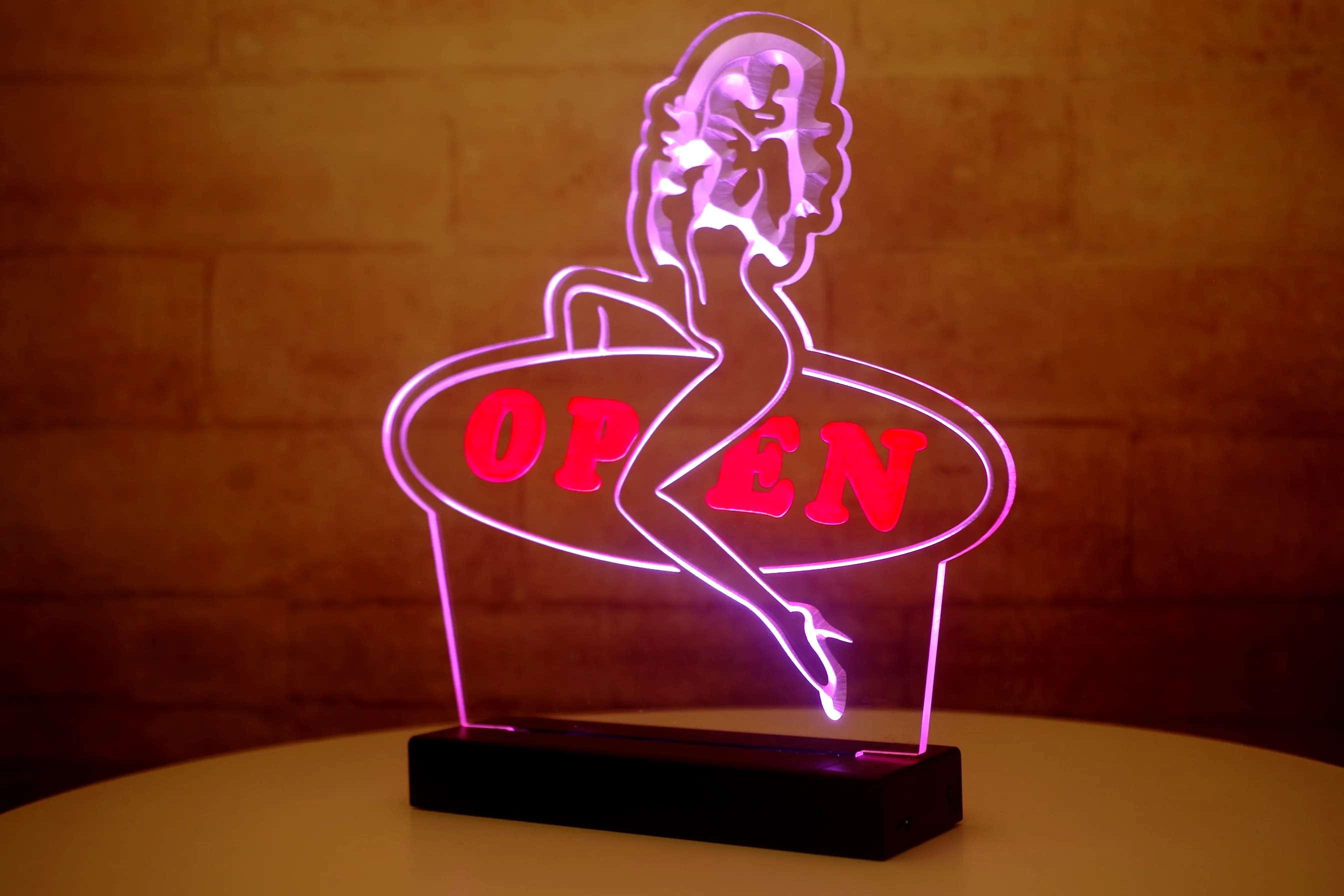 Customizable RGB Desktop Sign With 3D Engraving Room Light Decoration ...