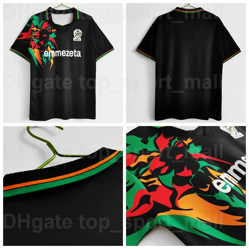 Customizable 1998 Venezia Retro Soccer Jersey Breathable Black Football ...