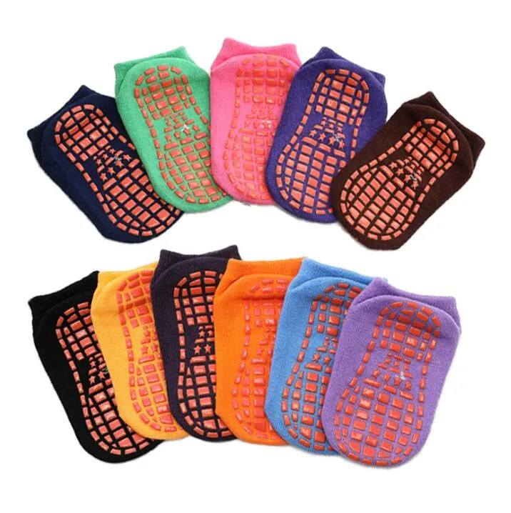 Anti Skid Kids Trampoline Toddler Socks With Grips For Early Education ...