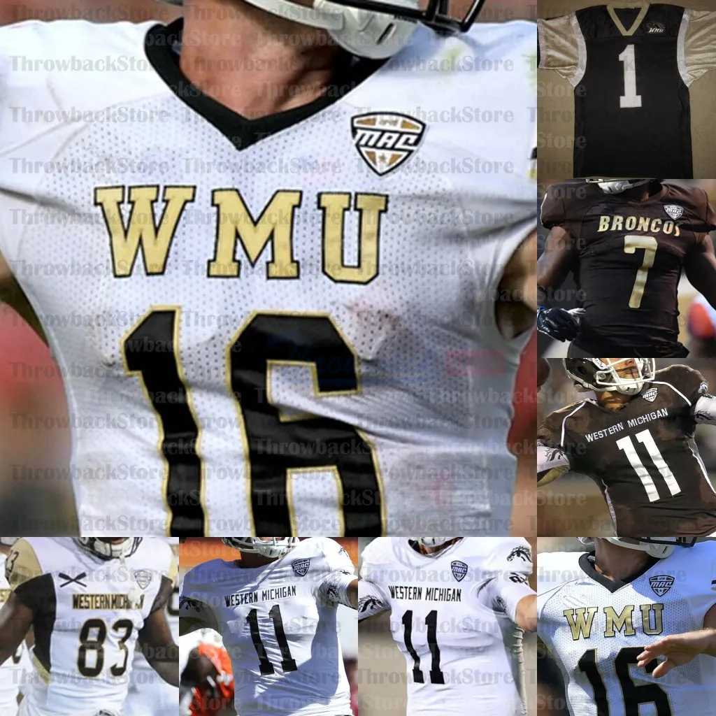 Custom Western Michigan WMU College Football Jerseys Jon Wassink ...