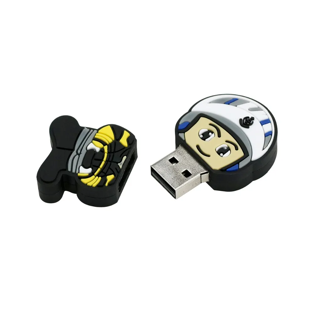 Cartoon Police Silicone USB Flash Drive 128GB Capacity, USB2.0, 8GB ...