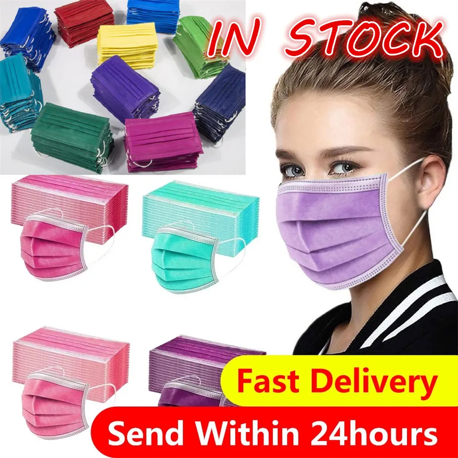 DHgate.com:Multicolor Disposable 3-Layer Face Masks for Dust, Salon ...