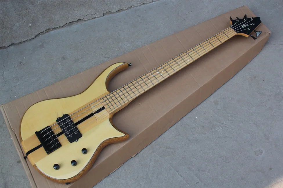 5 String Electric Bass Guitar Maple Fingerboard, Humbucking Pickups ...