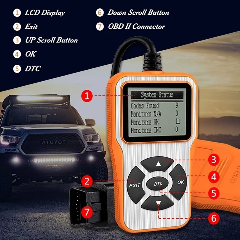 OBD2 Auto Scanner Handheld Multi-Functional Durable Portable Bluetooth ...