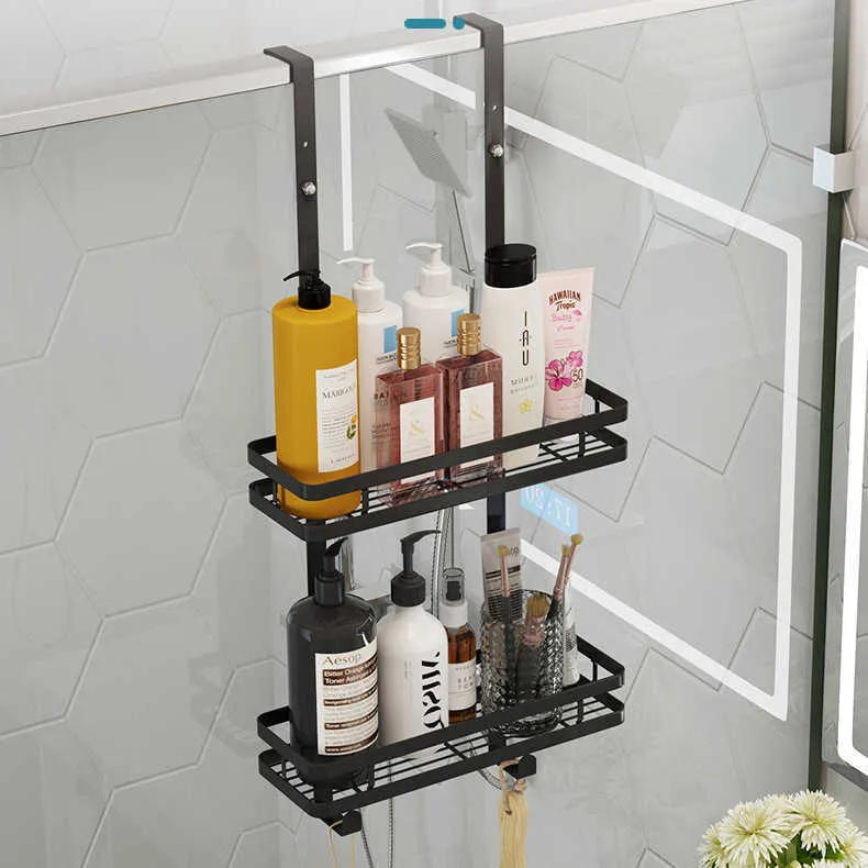 Stainless Steel Bathroom Rack Organizer Rack Wall Hanging 2 Layer ...