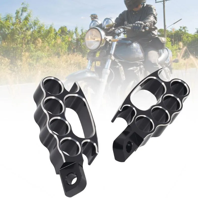 Motorcycle Foot Pegs 60% Drop Aluminium Knuckle Foot Rests Compatible ...