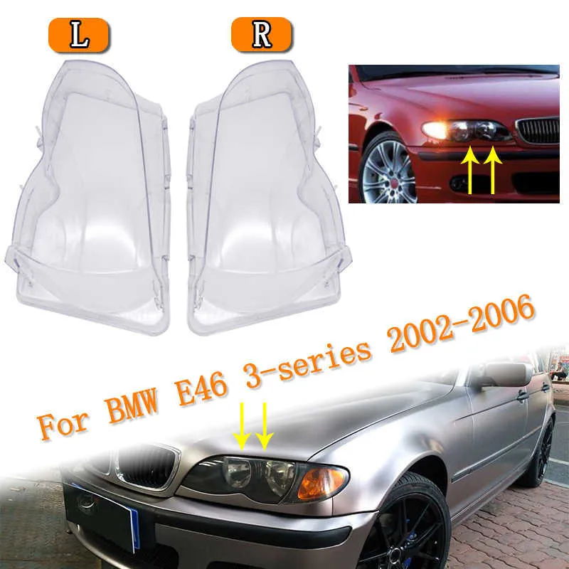 Car Headlight Glass Cover For BMW E46 3 Series 2024 | Clear Transparent ...