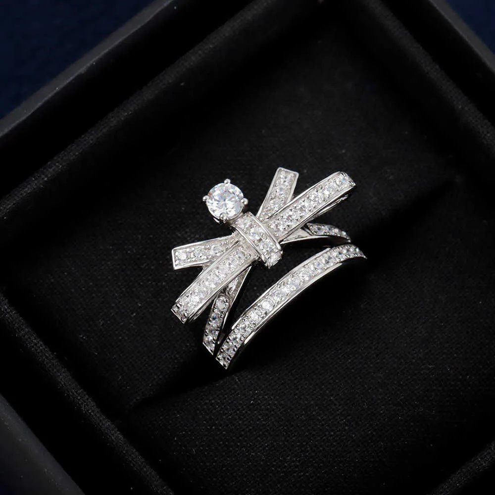 DHgate.com:925 Sterling Silver Bow Ring: AAA Cubic Zirconia ...