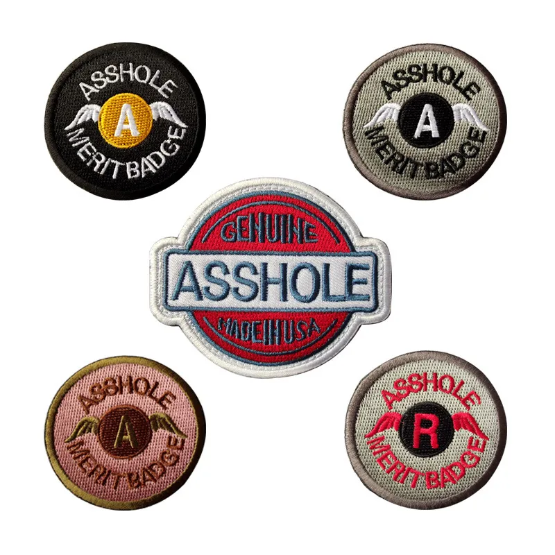 Asshole Merit Medal Of Honor Ripstop Nylon Fabric Tactical Army Badge