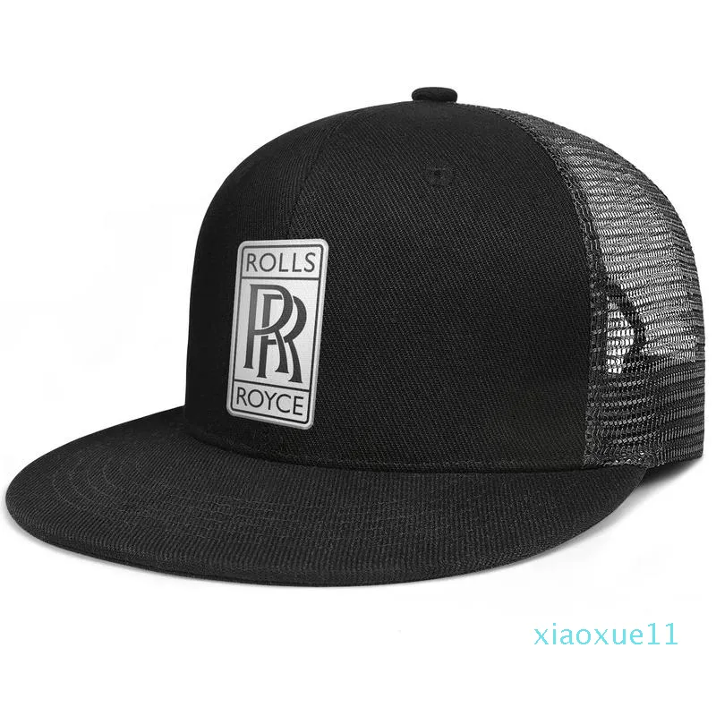 Rolls Royce Symbol Emblem Unisex Flat Brim Trucker Cap Cool Vintage ...