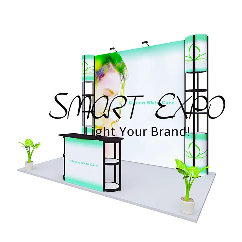 Exhibition Backwall Show Booth Portable Trade Show Display With Custom ...