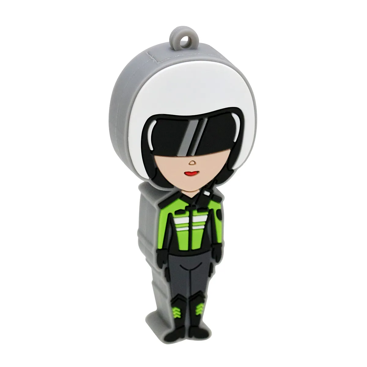 Cartoon Police Silicone USB Flash Drive 128GB Capacity, USB2.0, 8GB ...