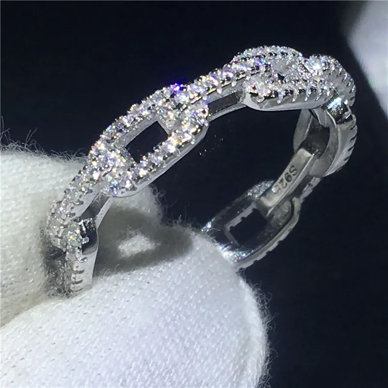 DHgate.com:Exquisite Chain 925 Sterling Silver Cubic Zirconia Wedding ...