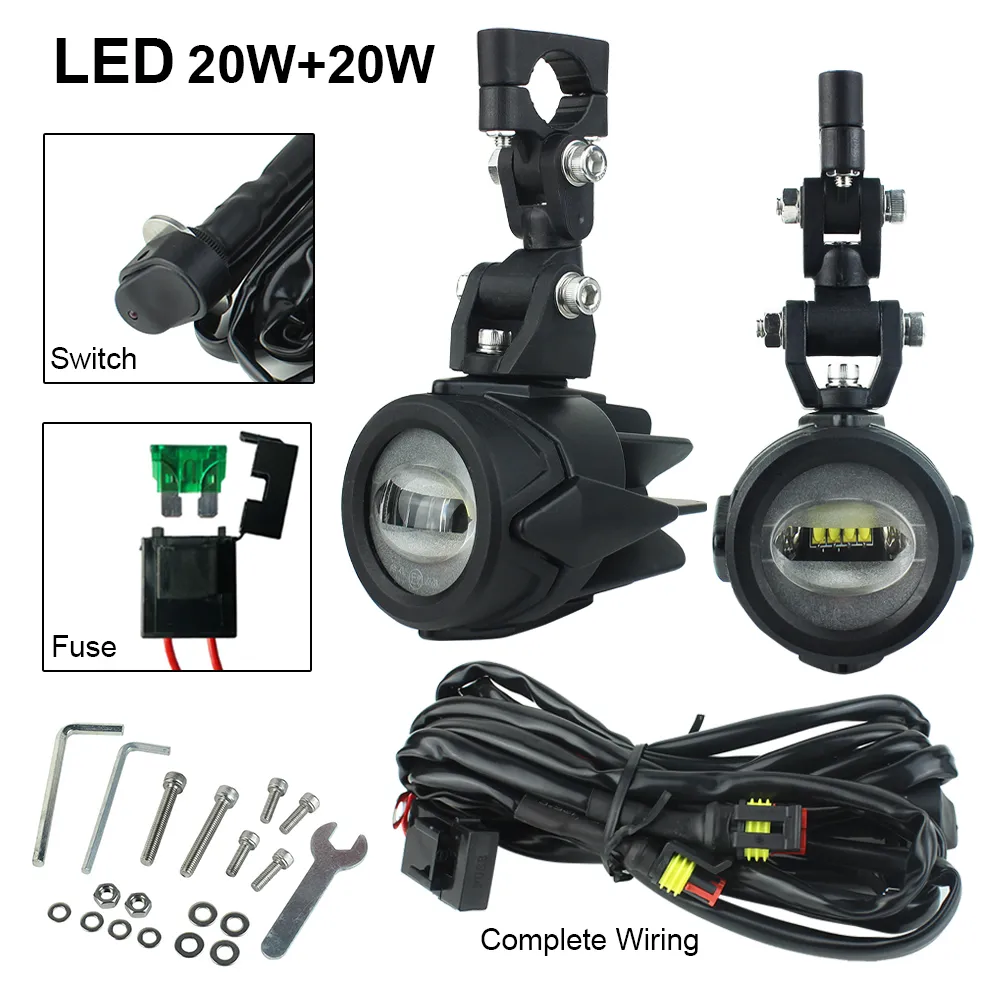 High Performance Quad Lock Motorcycle Mount Fog Light Upgrade Brighter Lamp For BMW R1200GS ...