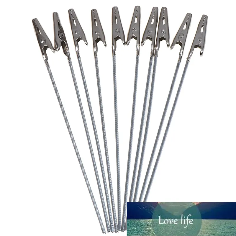 Alligator Clips Set - 1.5x15cm Non-Insulated Crocodile Clamps, Silver ...