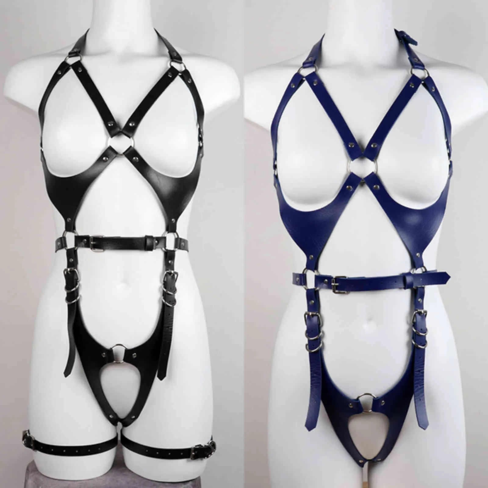 Bondages Adult Erotic BDSM Leather Full Set Bondage Sexy Womens Lingerie Suspenders Sex Toys ...