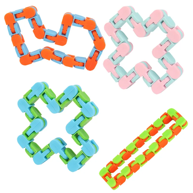 Snap And Click Fidget Toys Wacky Tracks Snake Puzzles For Stress Relief, Sensory Play, And DIY ...