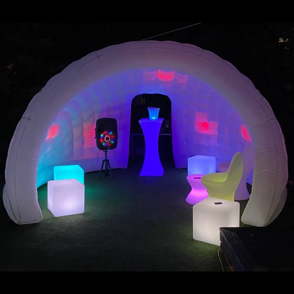 Commercial Mobile LED Inflatable Half Dome Tent - 4m Luna Style ...