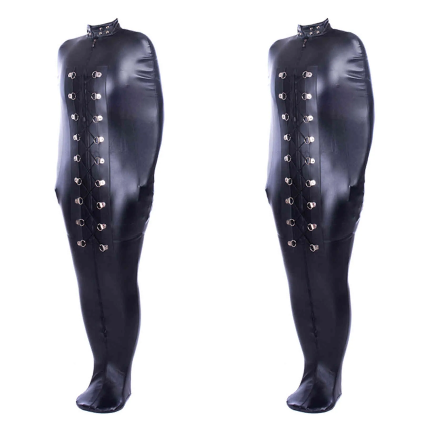 Bondage Bodysuit PU Leather Full Bag BDSM Binder Straitjacket Sleeping ...