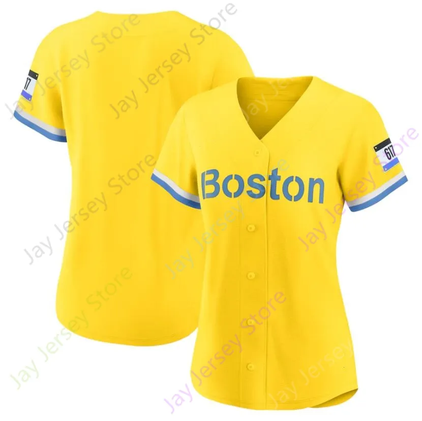 2021 Boston City Connect Replica Jersey Yellow Ortiz Bogaerts Pedroia ...