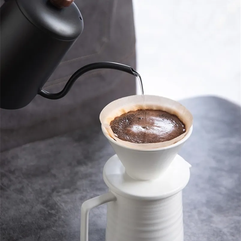 Ceramic Pour Over Coffee Set: Drip Brewer, Filter Cup & Hand Brewing ...