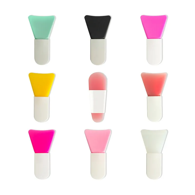 Multicolor Silicone Short Handle Facial Mask Mini Brush Set For Mud ...