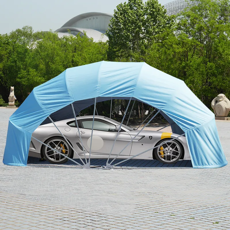 Portable Car Canopy - Outdoor Mobile Garage, Weatherproof Carport, Sun ...