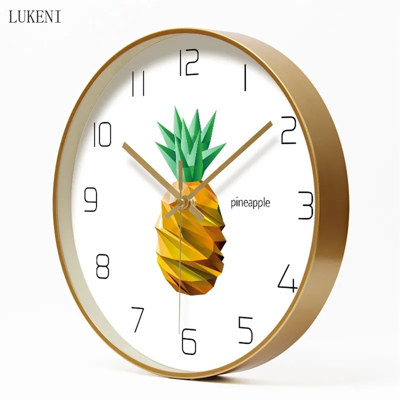 Golden Pineapple Wall Clock - Stylish Home Decor for Living Room ...