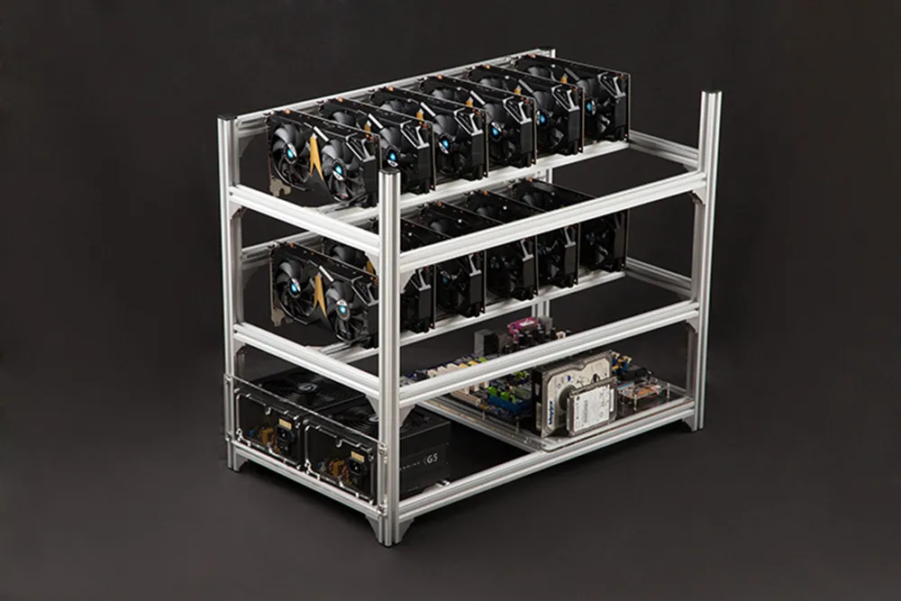 DHgate.com:2 Layer 12 GPU Aluminum Stackable Open Air Mining Miner ...