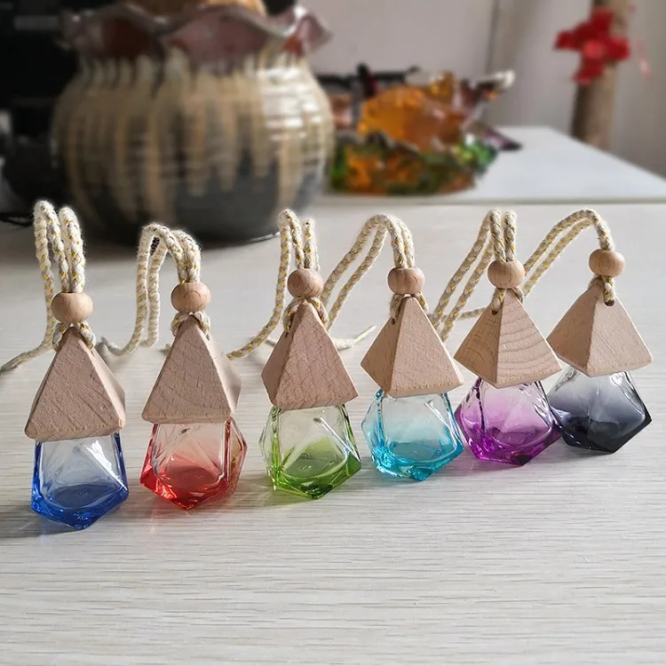 Elegant Glass Diamond Car Air Freshener Diffuser - Empty Bottle ...
