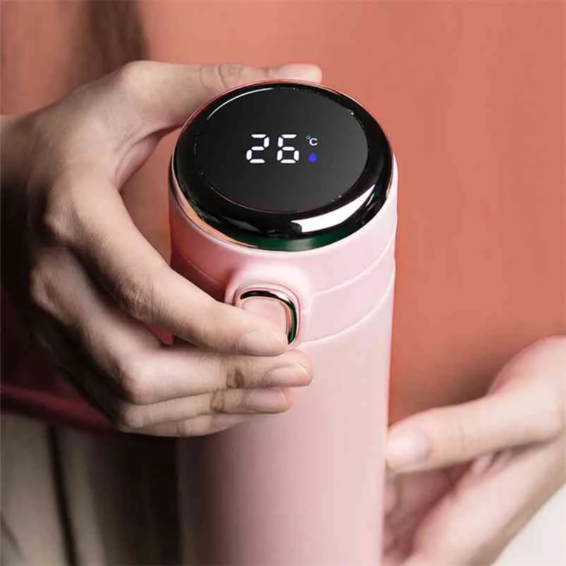 Smart Stainless Steel Vacuum Flask With Temperature Display For Coffee ...