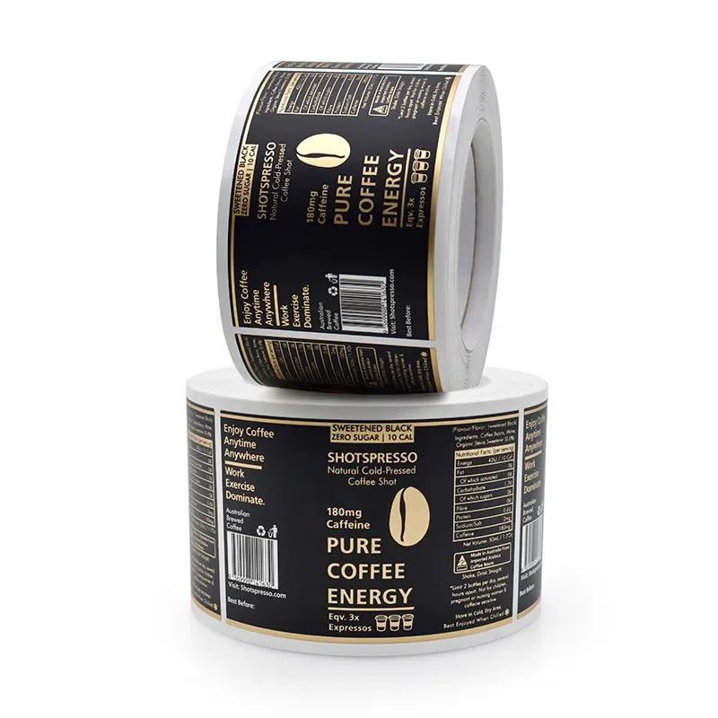 Wholesale Gold Foil Coffee Packaging Customized Label Design With ...