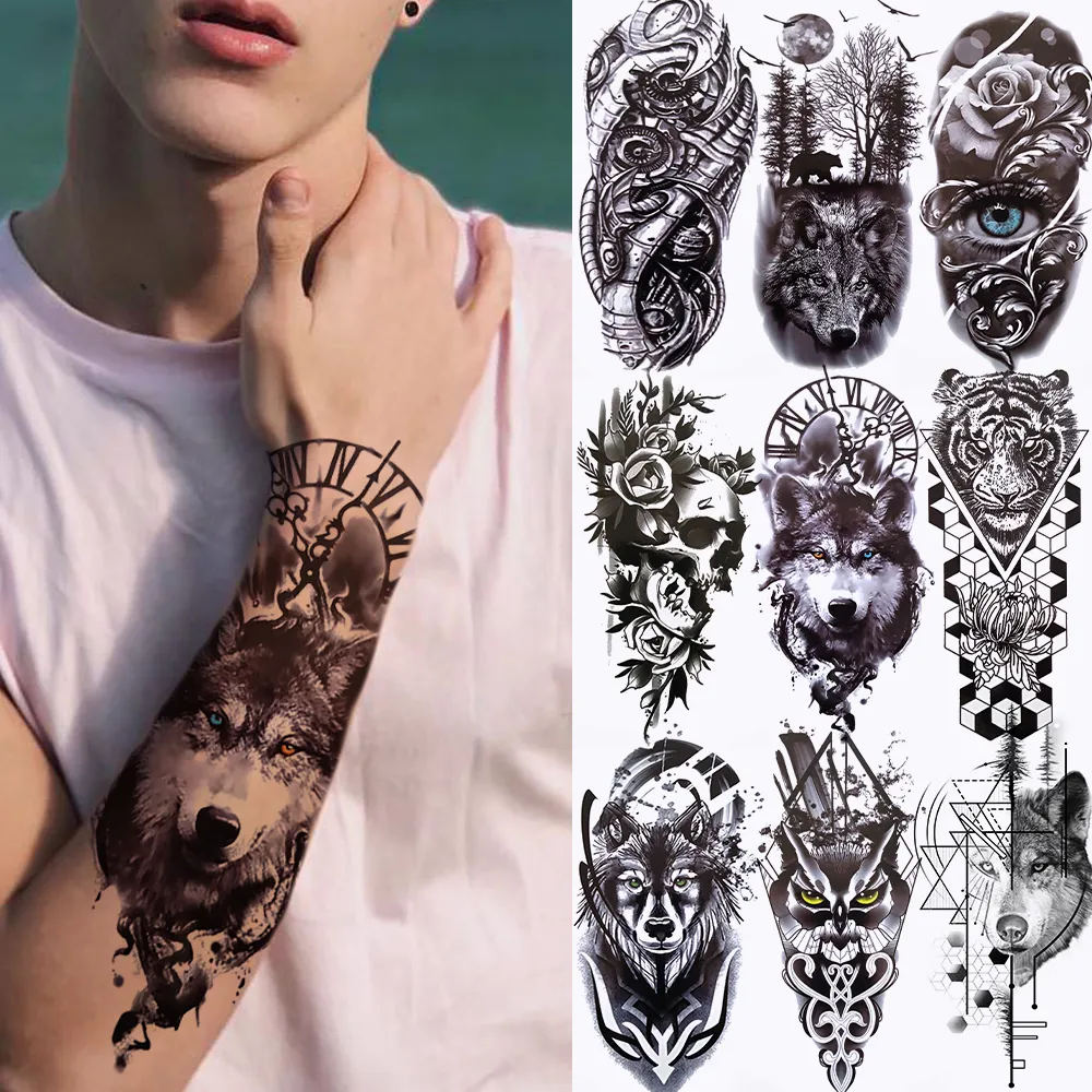 Evil Leg Sleeve Tattoos For Men