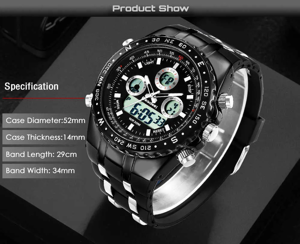 Readeel Military Waterproof Sport Quartz Wristwatch Sport For Men With ...