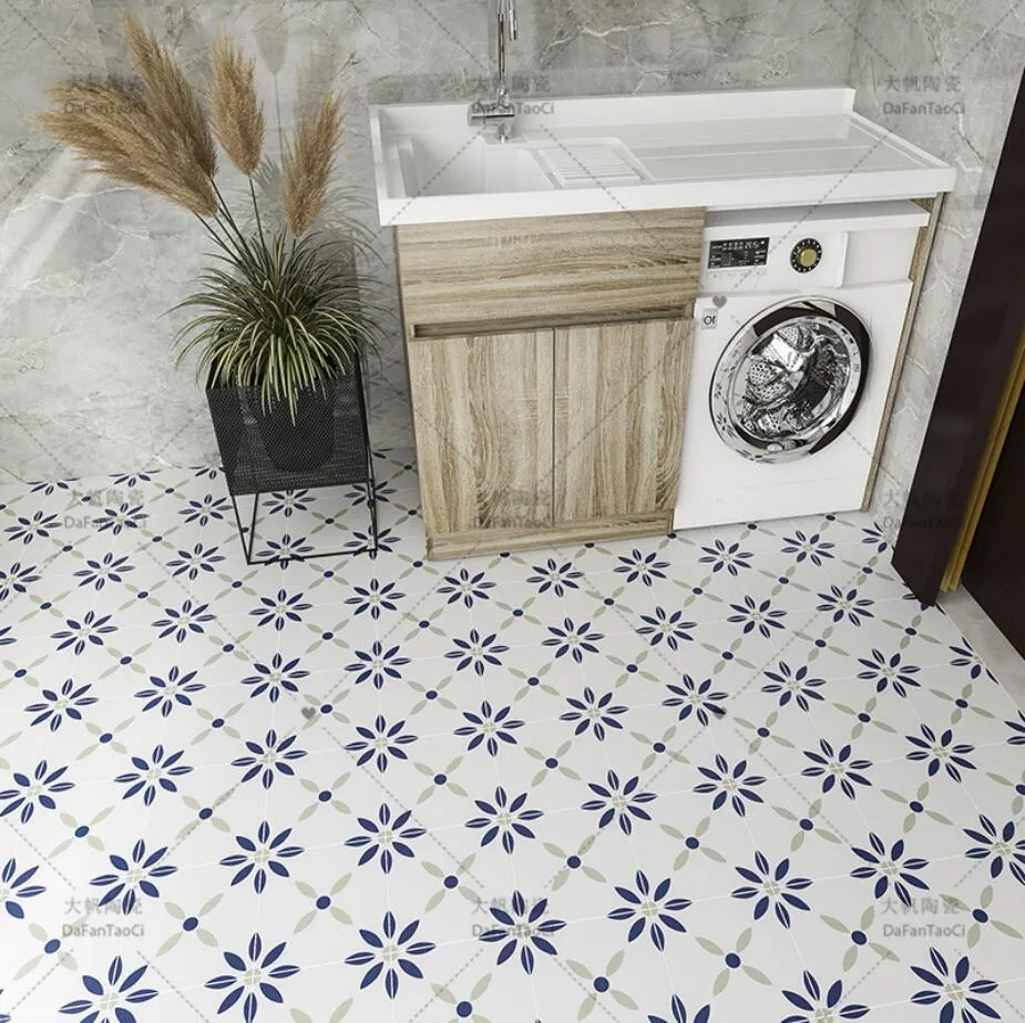 European Floral Tile - 200x200mm Mosaic, Restaurant, Kitchen, Balcony ...