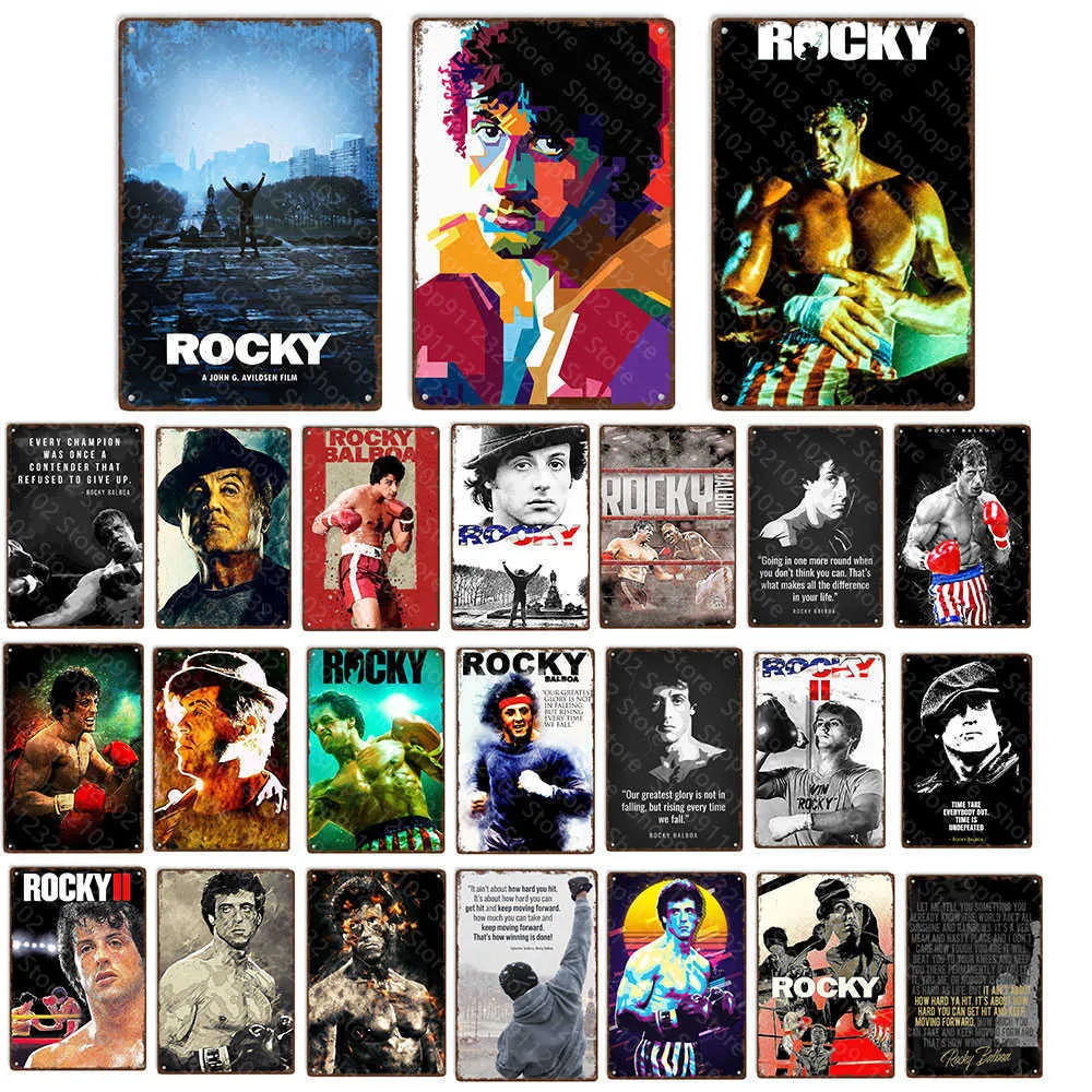 Film Tin Sign Movie Vintage Rocky Metal Posters Retro Sign Plate ...