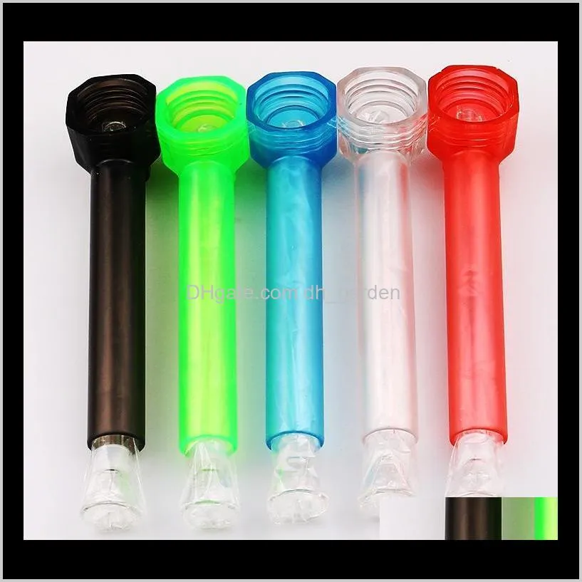 Portable Acrylic Bong | Screw On Water Pipe For Tobacco And Herbs ...