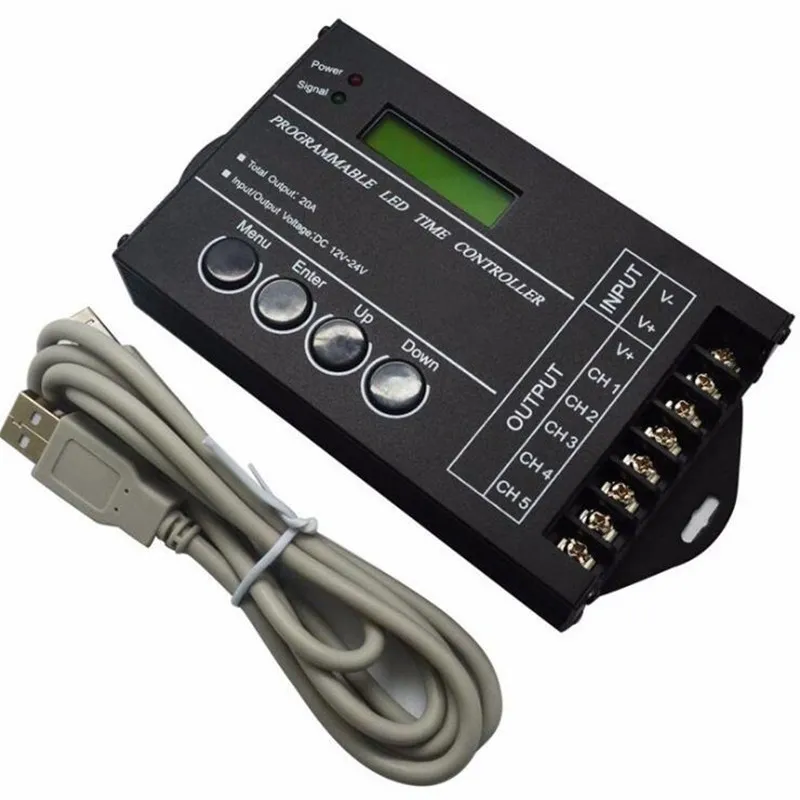 DC 12V 24V TC420 TC421 Programmable Dimmers 5CH RGB LED Strip Light ...