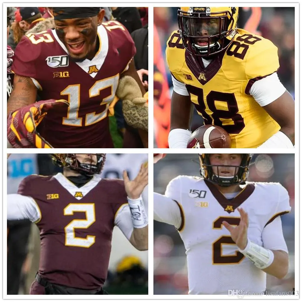 DHgate.com:NCAA Minnesota Golden Gophers Stitched Football Jersey ...