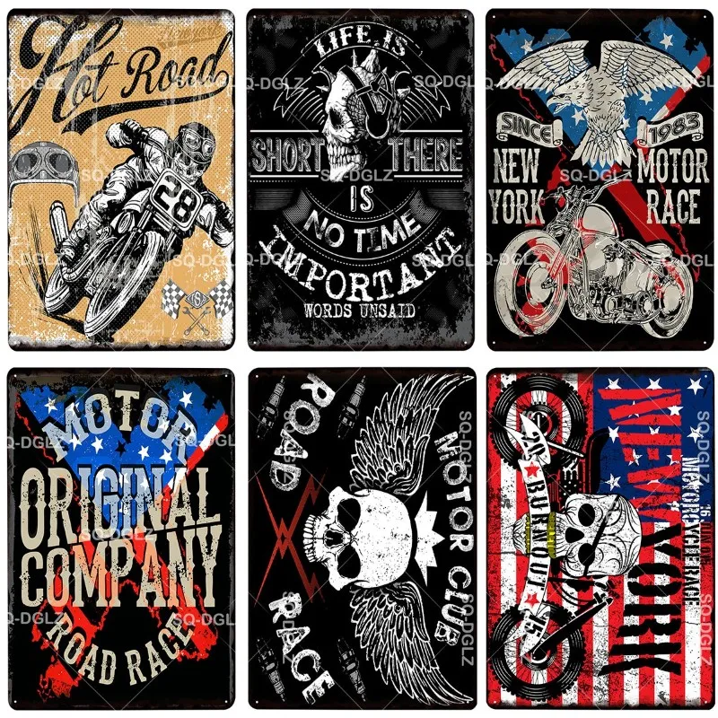 Funny Designed 70s Motorcycle Metal Painting Vintage Metal Plaque Plate ...
