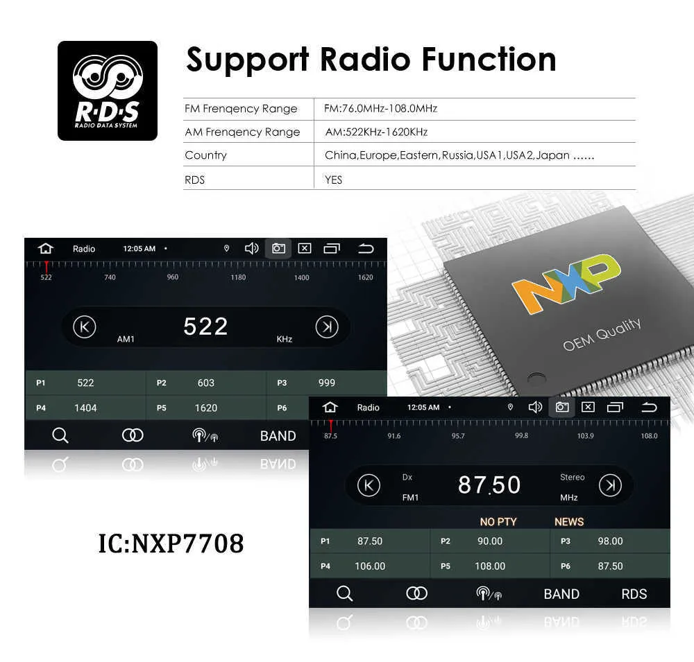 DSP IPS 2 DIN 7 '' Android 10.0 Octa Core 4 Go RAM ACTOR RADIO STÉRÉO ...