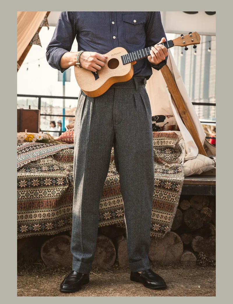 DHgate.com:Gray Retro Gurkha Trousers: Formal Wool Blend DHgate.com:Gray Retro Gurkha Trousers: Formal Wool Blend