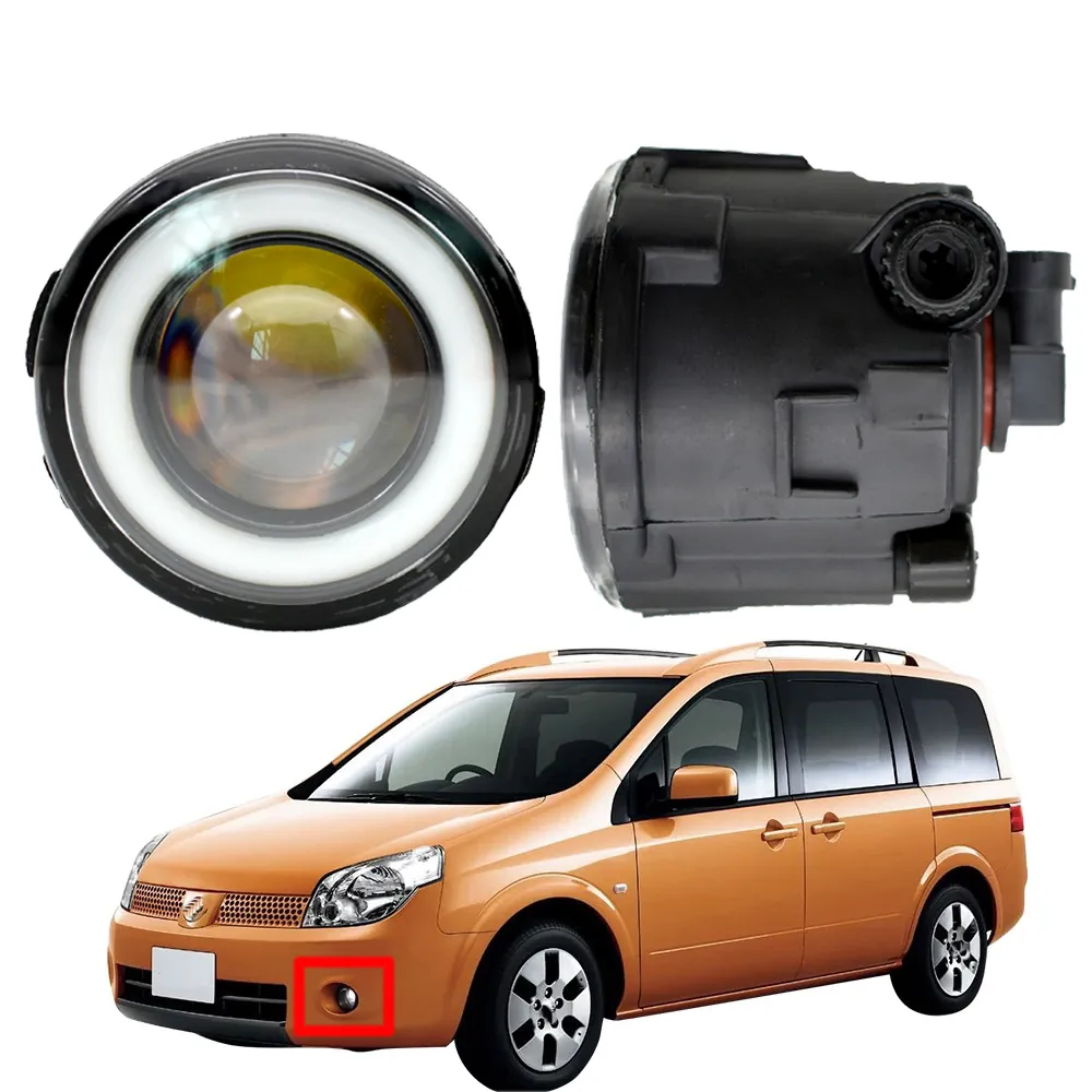 Automotive Fog Lamp Lens Kit with Angel Eye Styling, Front Bumper LED ...