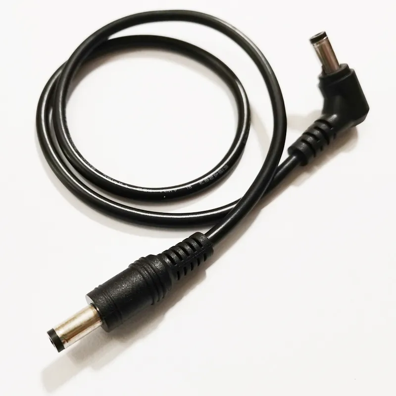 10-Pack DC Power Cable Kit - 5.5x2.1mm Male to Right Angle CCTV ...