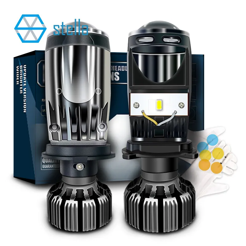 Mini LED Projector Headlight Bulbs - H4/9003/HB2 - High/Low Beam ...