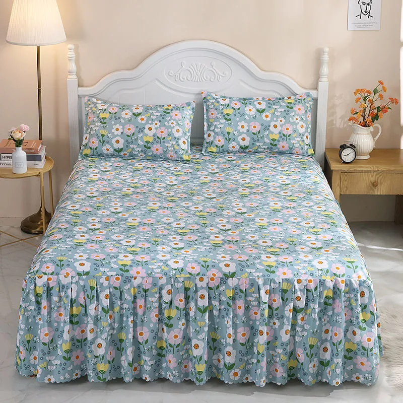 Bedsheets Flat Sheet for Adult Bed King Queen Size Cotton Polyester ...