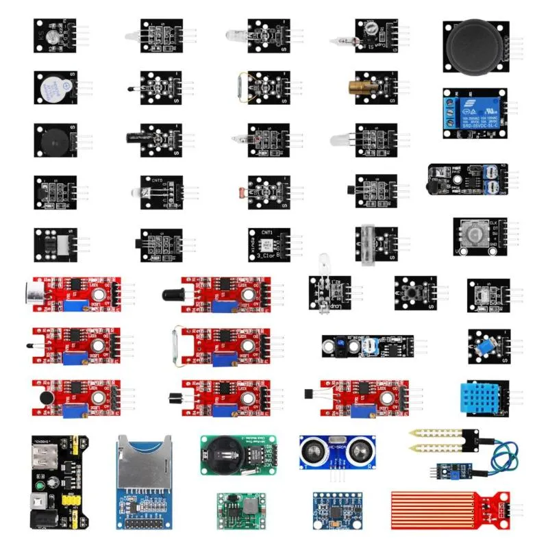DHgate.com:45-in-1 Sensor Module Starter Kit for Arduino, All-in-One Sensor Module Kit with ...