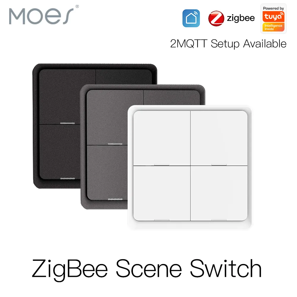 Smart Home Scene Switch: ZigBee 4-Gang Wireless Remote - 12 ...