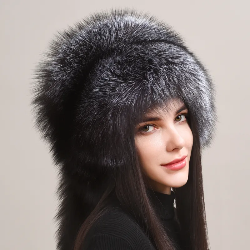 Real Fox Full Fur Women's Ski Russian Fur Winter Hat Russian Shapka ...